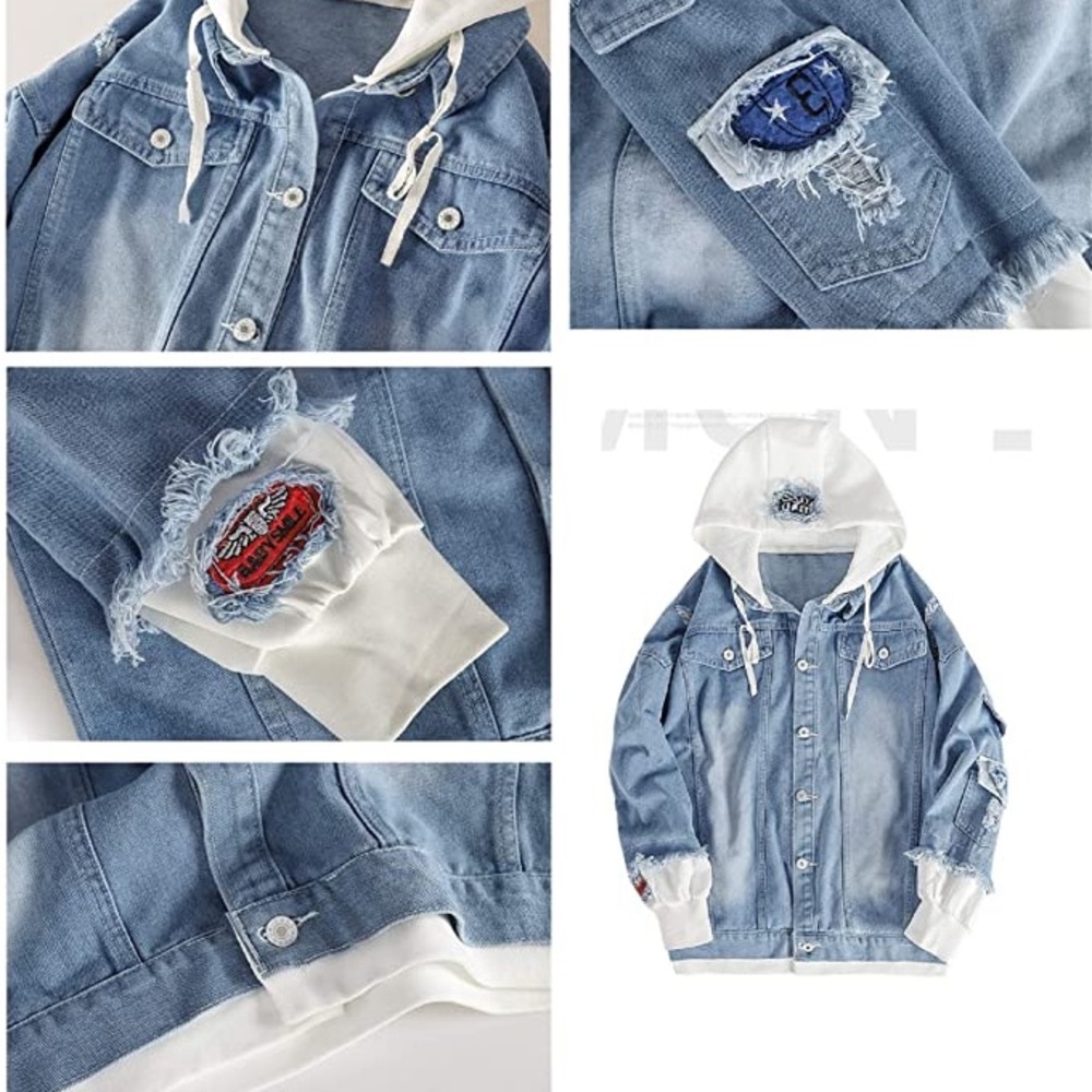 Anime Denim Jacket Hoodie Cosplay Unisex - Gem